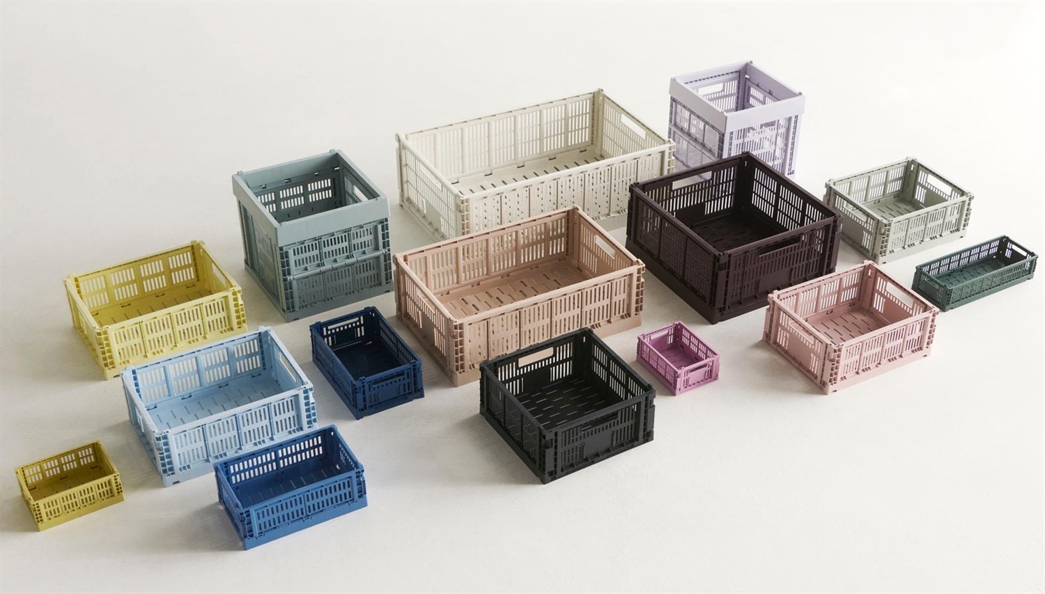 HAY Colour Crate - Medium Square - Off-white | Køb her