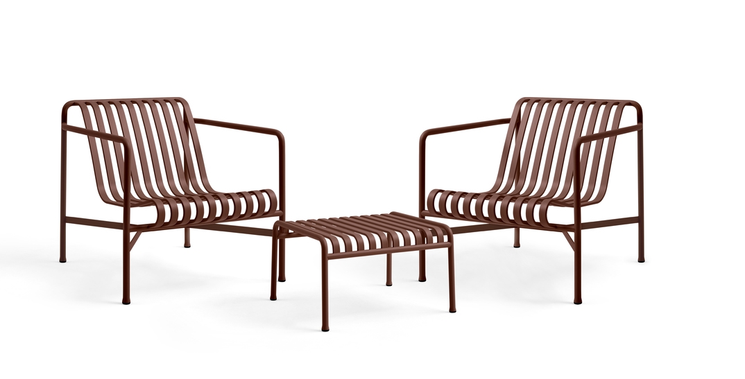 HAY havestol - Palissade lounge Stol - Lav model - Rød - Iron red